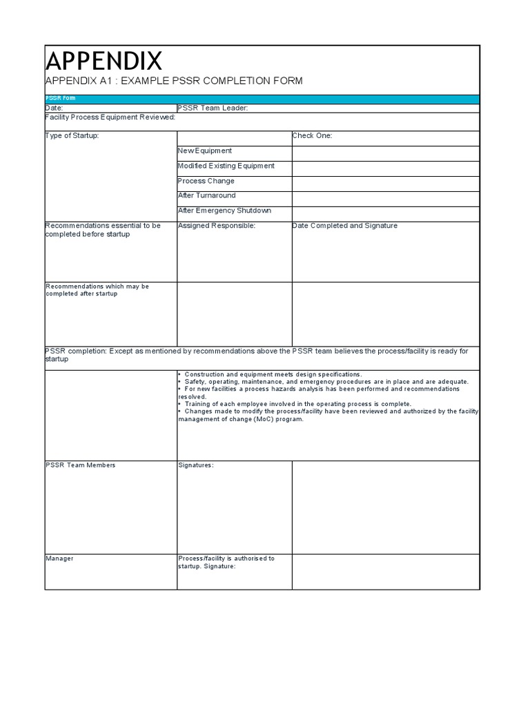 PSSR Checklists | PDF | Valve | Pipe (Fluid Conveyance)