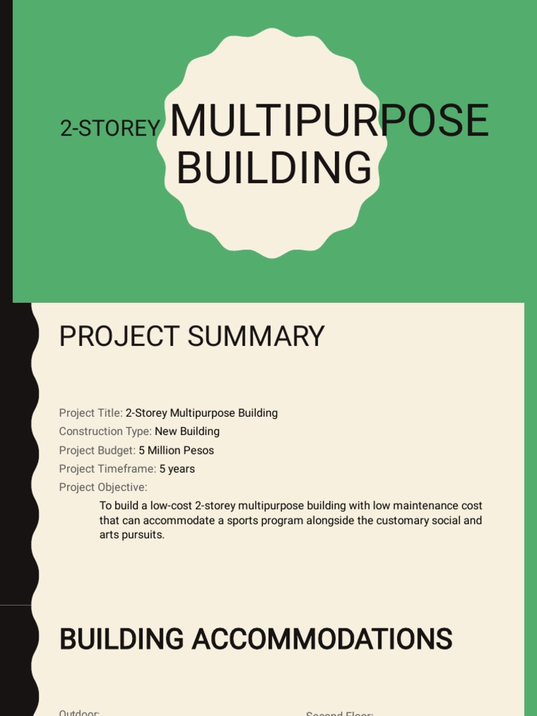 Low-Cost 2-Storey Multipurpose Building | PDF | Carpentry | Masonry