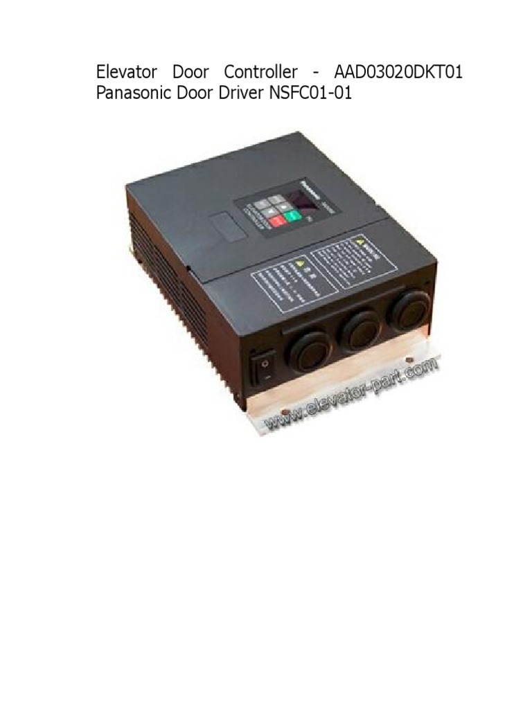 Panasonic Elevator Door Controller Manual | PDF