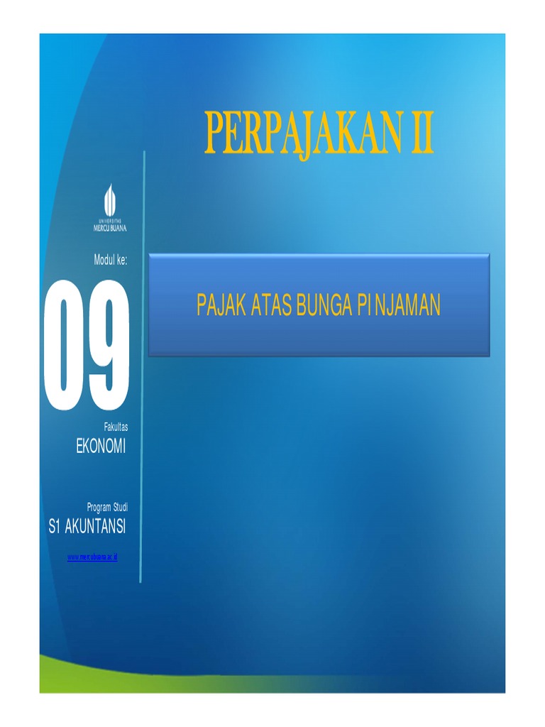 Perlakuan Pajak atas Bunga Pinjaman | PDF