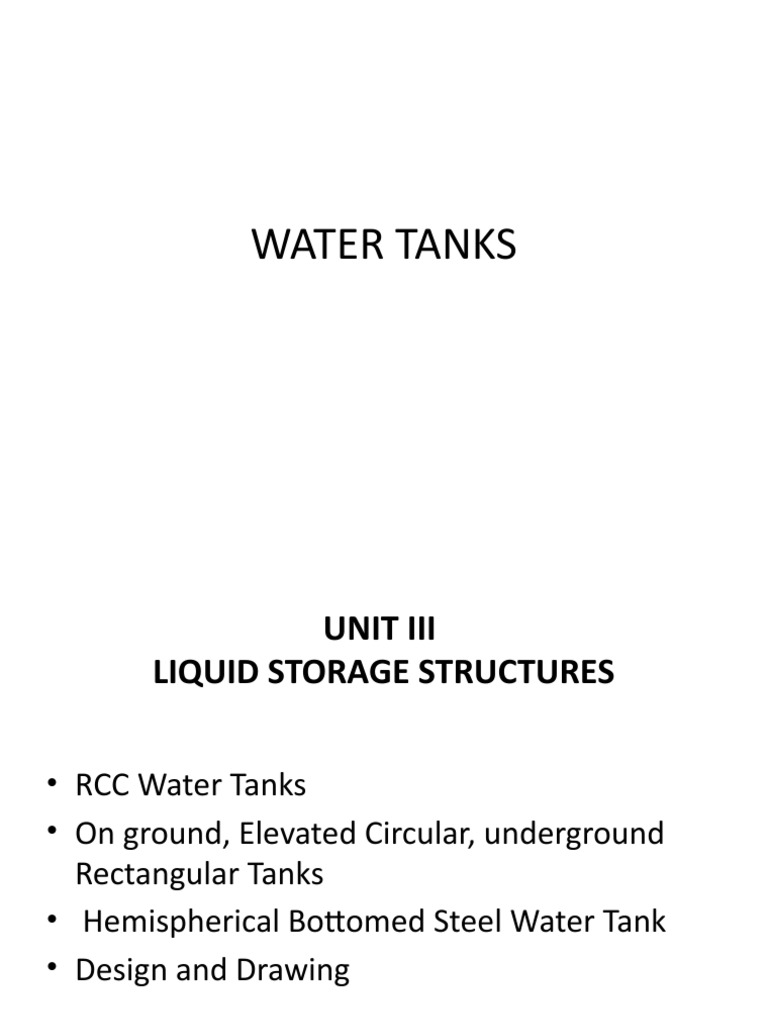 Water Tanks | PDF | Bending | Stress (Mechanics)