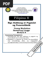 Filipino 8 SLMs 3rd Quarter Module 1 | PDF