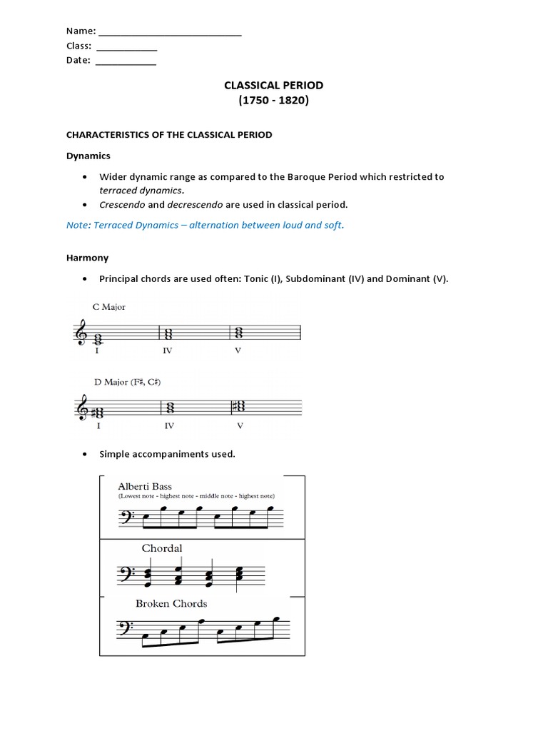 Characteristics of The Classical Period Dynamics | PDF | Classical ...