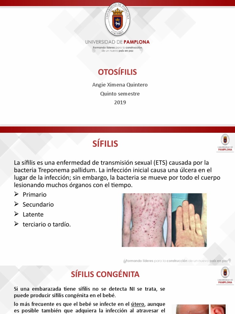 Otosifilis | PDF | Oído | Infección transmitida sexualmente