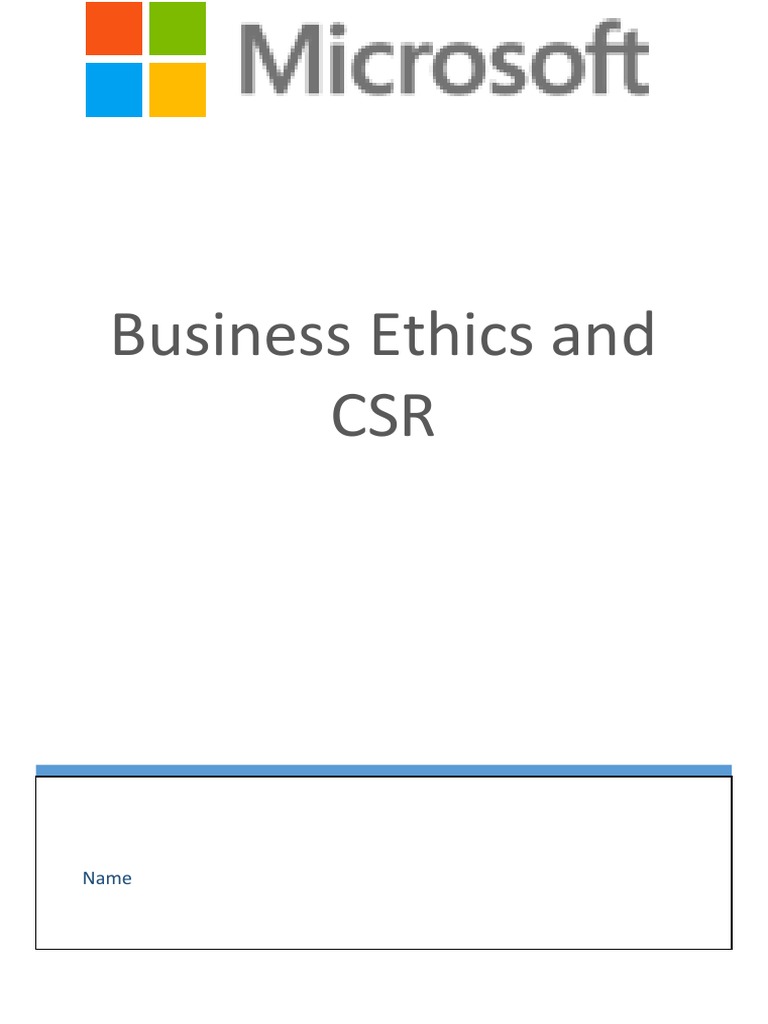 Business Ethics and CSR: Hewlett-Packard - (Company Address) | PDF ...