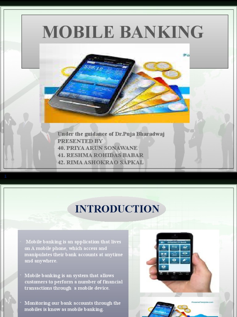 On Mobile Banking | PDF | Mobile App | Mobile Phones
