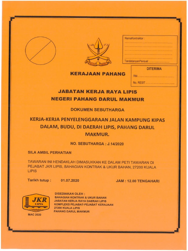 Sebutharga JKR | PDF