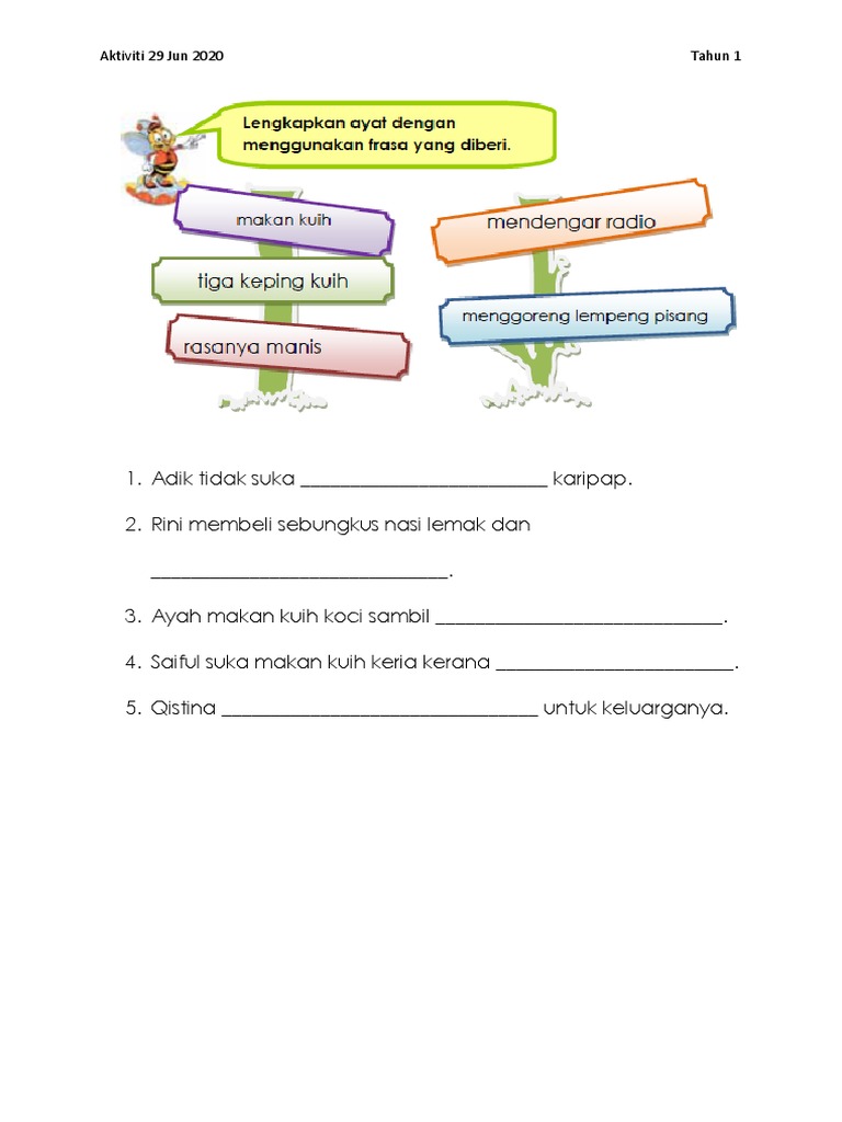 Latihan Imlak Tahun 1 | PDF