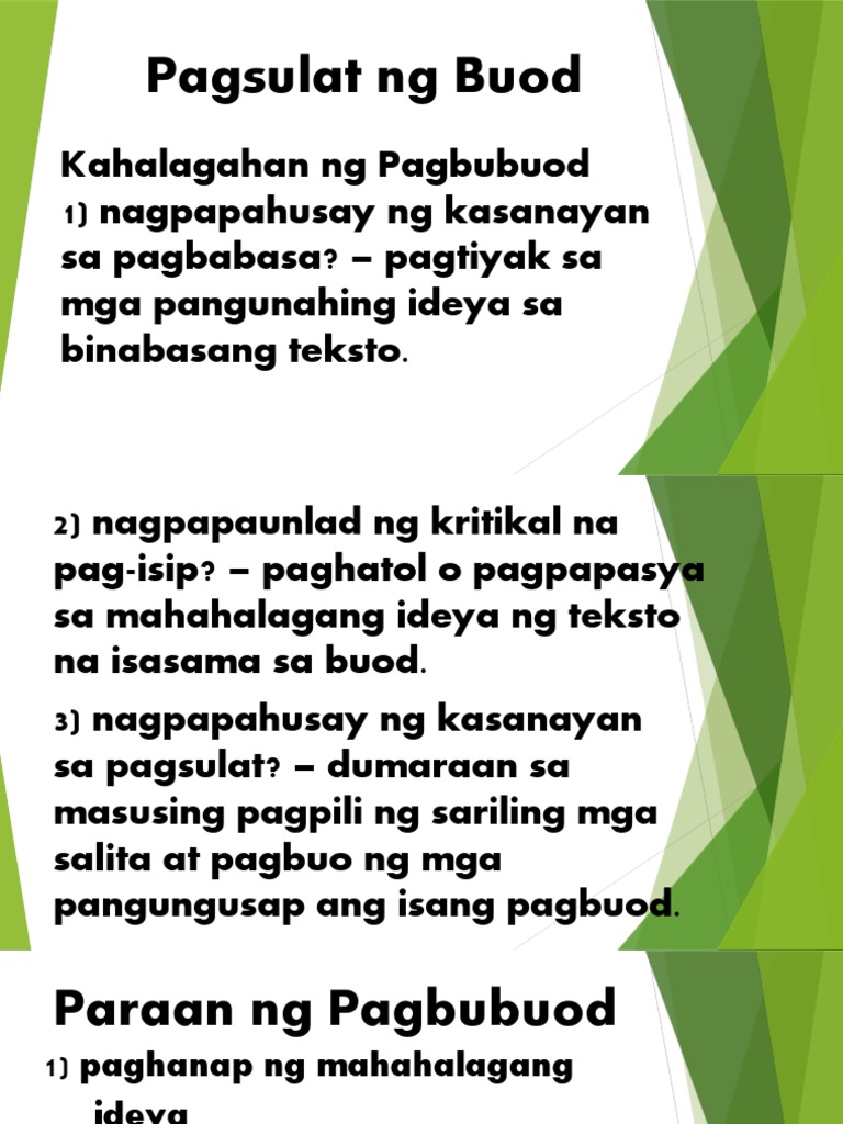 #6pagsulat NG Buod | PDF