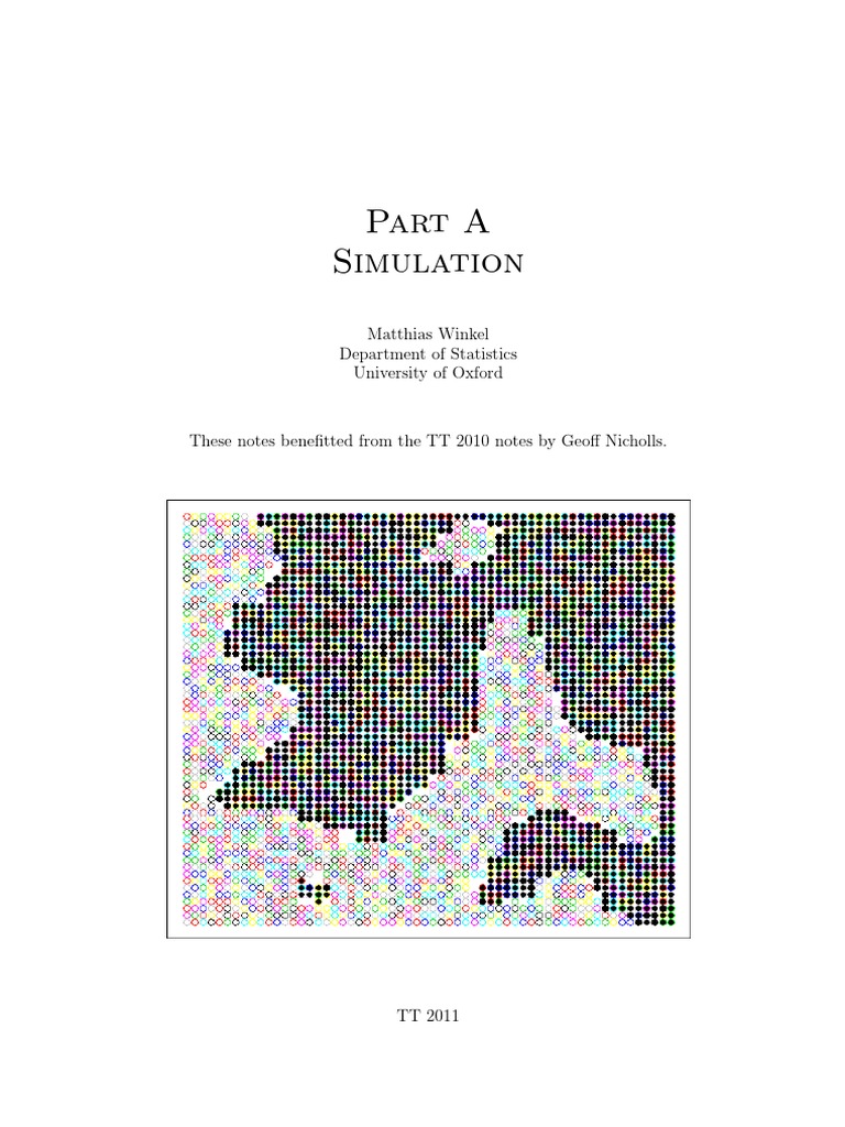 Part A Simulation: Matthias Winkel Department of Statistics University ...