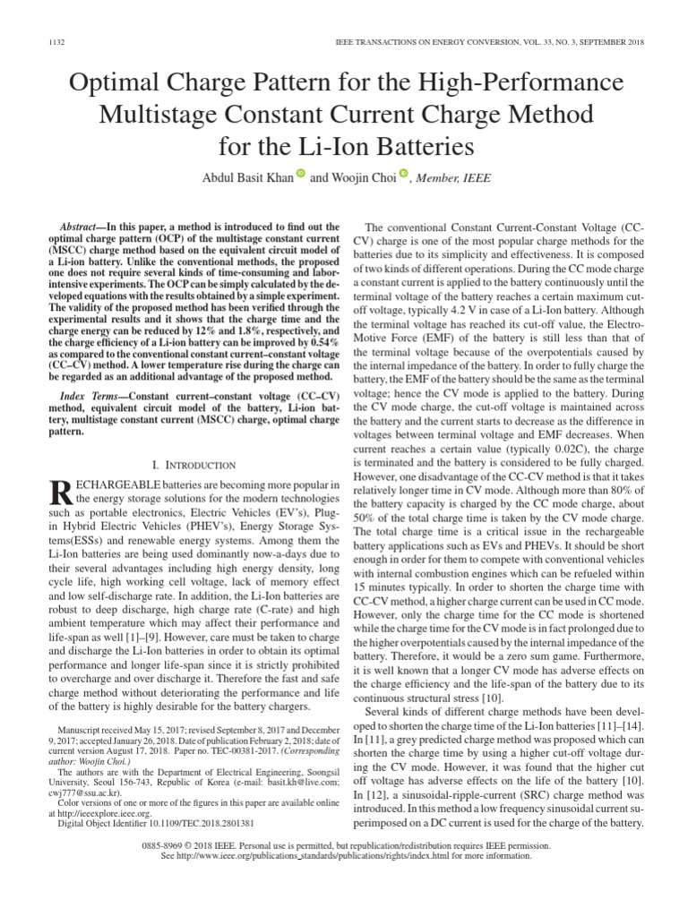 Optimal Charge Pattern For The High-Performance Multistage Constant Current Charge Method For ...