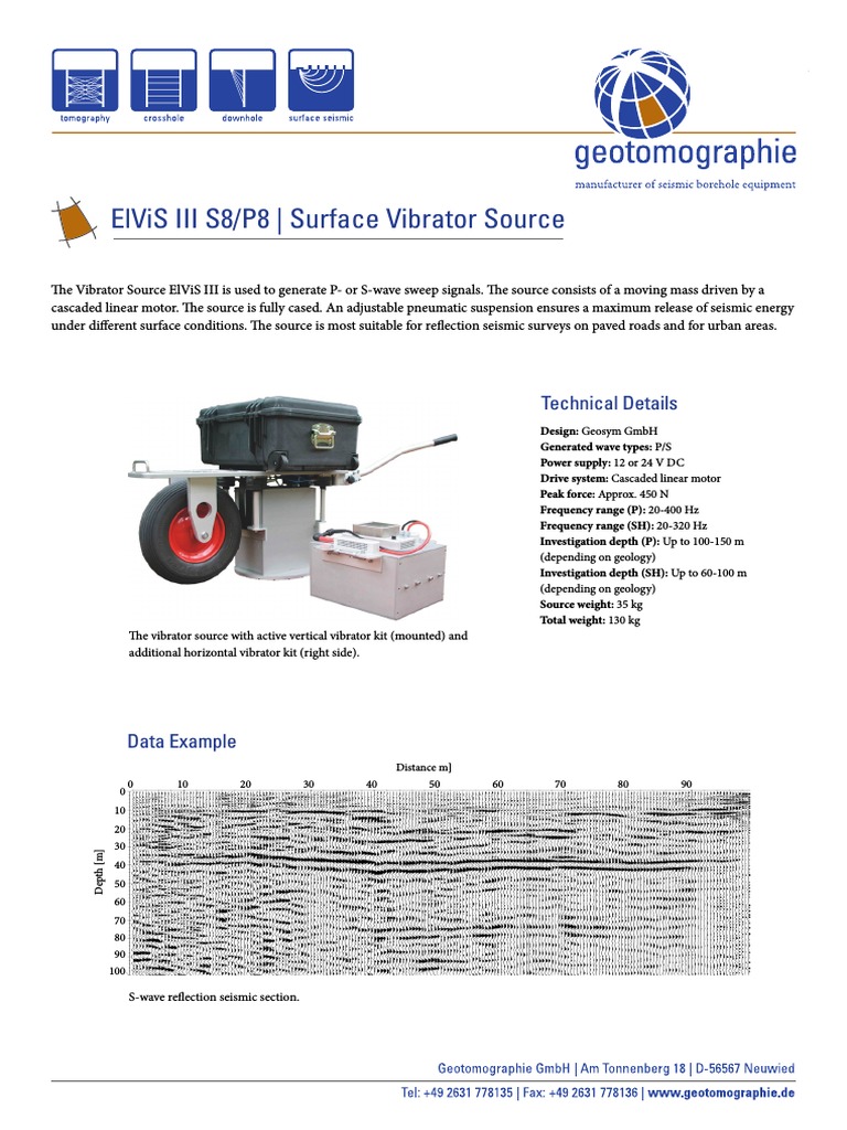 Elvis Iii S8/P8 - Surface Vibrator Source: Technical Details | PDF ...