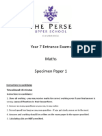 Year 8 Maths Exam Booklet Algebra Questions | PDF | Mathematics | Algebra