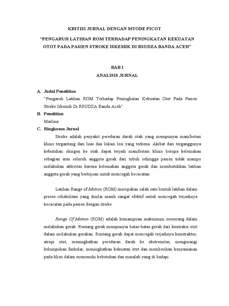 Jurnal PICOT Oti Novianti | PDF