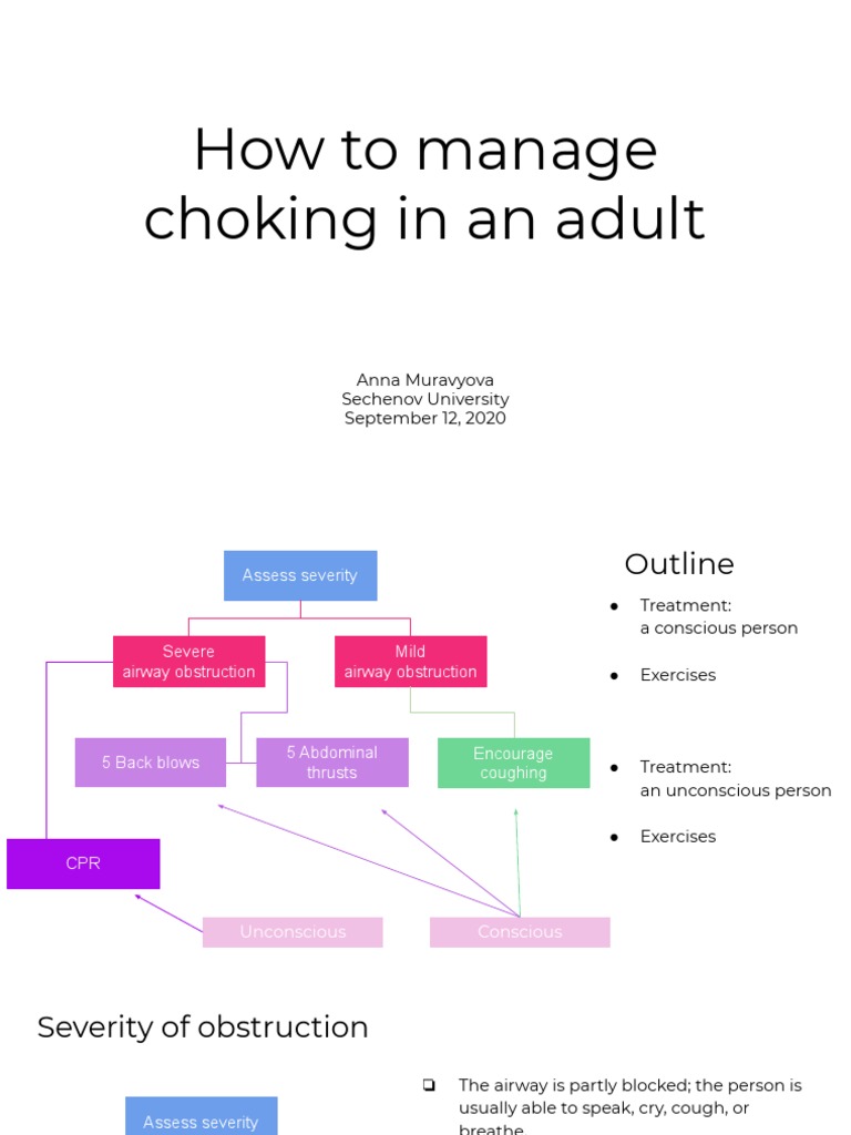 How To Manage Choking in An Adult PDF | PDF | Cardiopulmonary ...