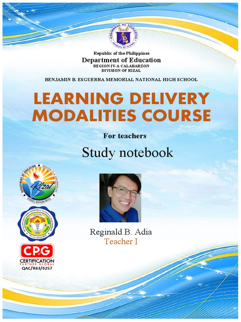 Learning Delivery Modalities Course Study Notebook | PDF | Distance ...