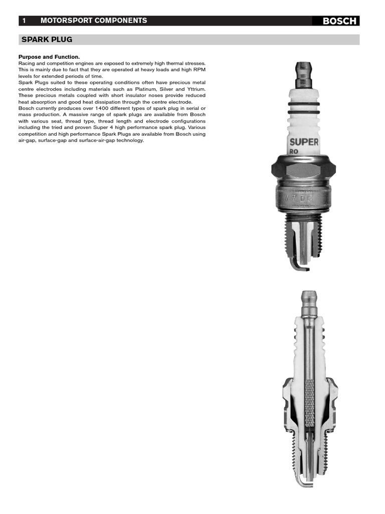 Spark Plug: 1 Motorsport Components | PDF | Metallic Elements ...