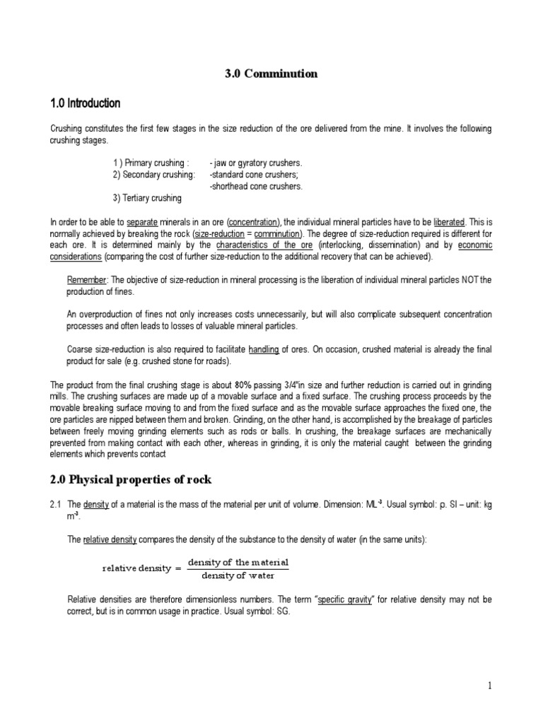 Understanding Comminution: A Comprehensive Review of Size Reduction ...