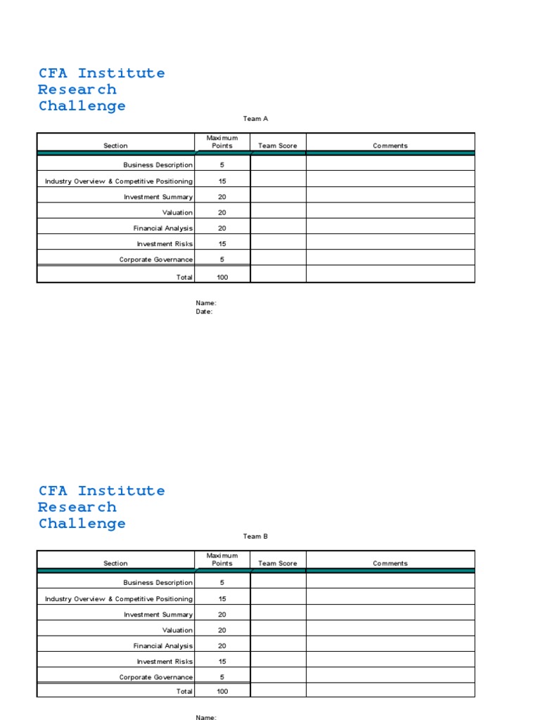 RC Written Report Scorecard | PDF | Investing | Financial Economics