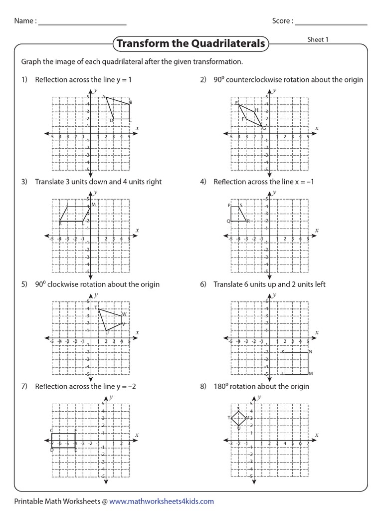 Transform The Quadrilaterals: Sheet 1 | PDF | Space | Theoretical Physics