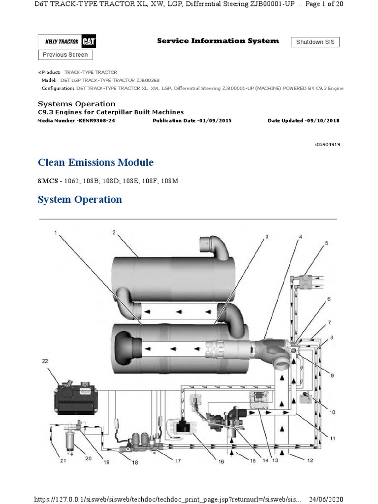 Clean Emission Module D6T PDF | PDF | Ignition System | Diesel Engine