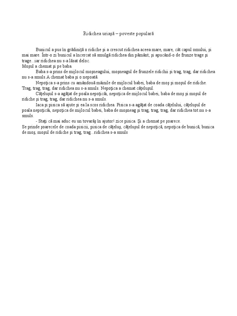 Ridichea Uriasa PDF | PDF