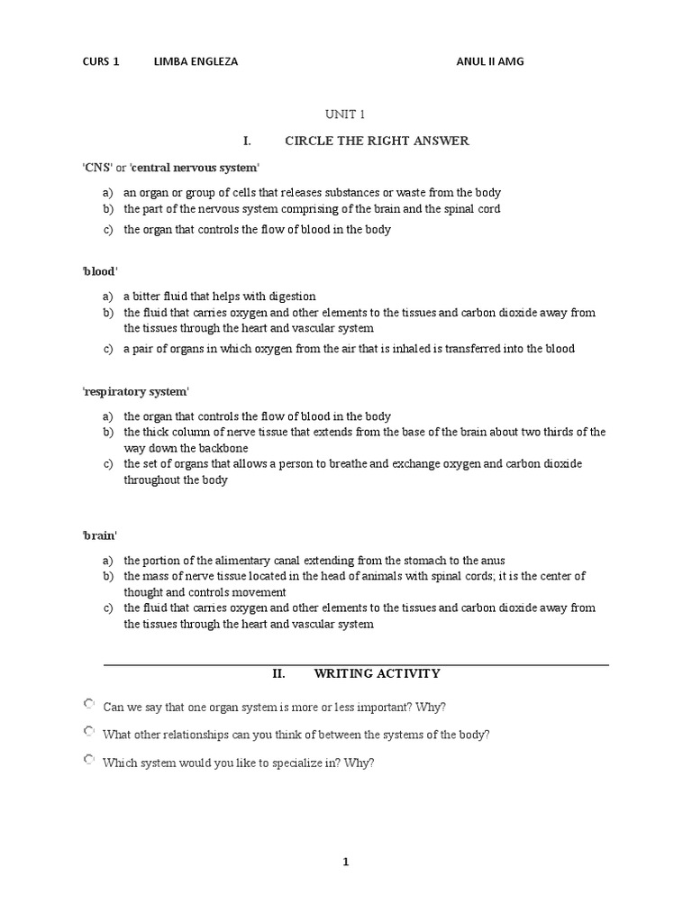 Unit 1 - Exercises | PDF