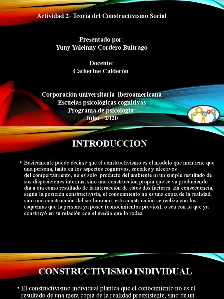 Actividad 2 - Teoría Del Constructivismo Social | Descargar gratis PDF ...