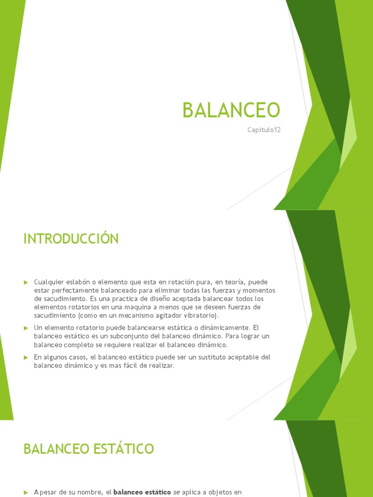 Balanceo Estático y Dinámico en Máquinas | PDF | Esfuerzo de torsión | Masa