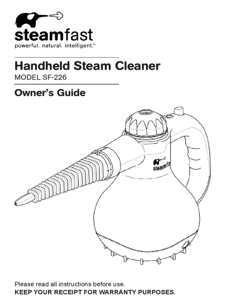 Handheld Steam Cleaner: Owner's Guide | PDF | Boiler | Ac Power Plugs ...