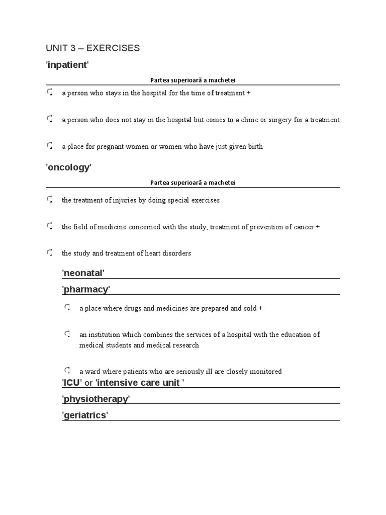 Unit 3 Exercises Pdf 