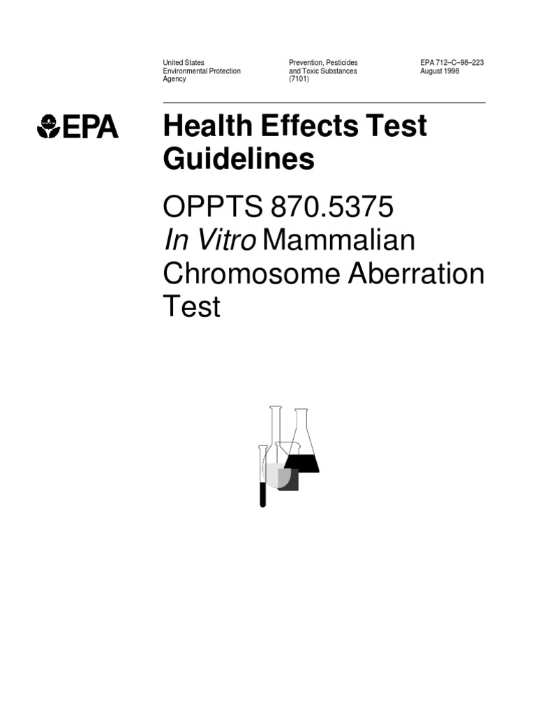 EPA Health Effects Test Guidelines OPPTS 870.5375 in Vitro Mammalian ...