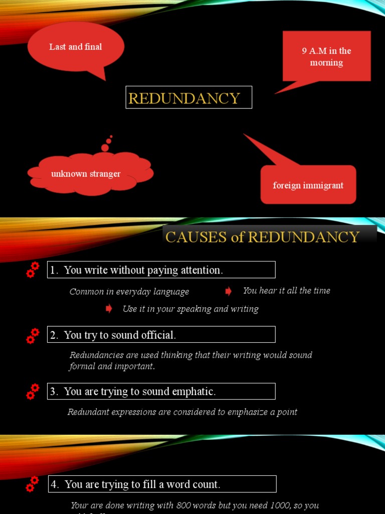 Redundancy and Wordiness - PPSX | PDF | Business
