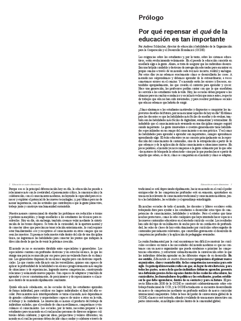 Charles-Fadel-Educacion-En-Cuatro-Dimensiones-Intro y c1 | PDF | Plan ...