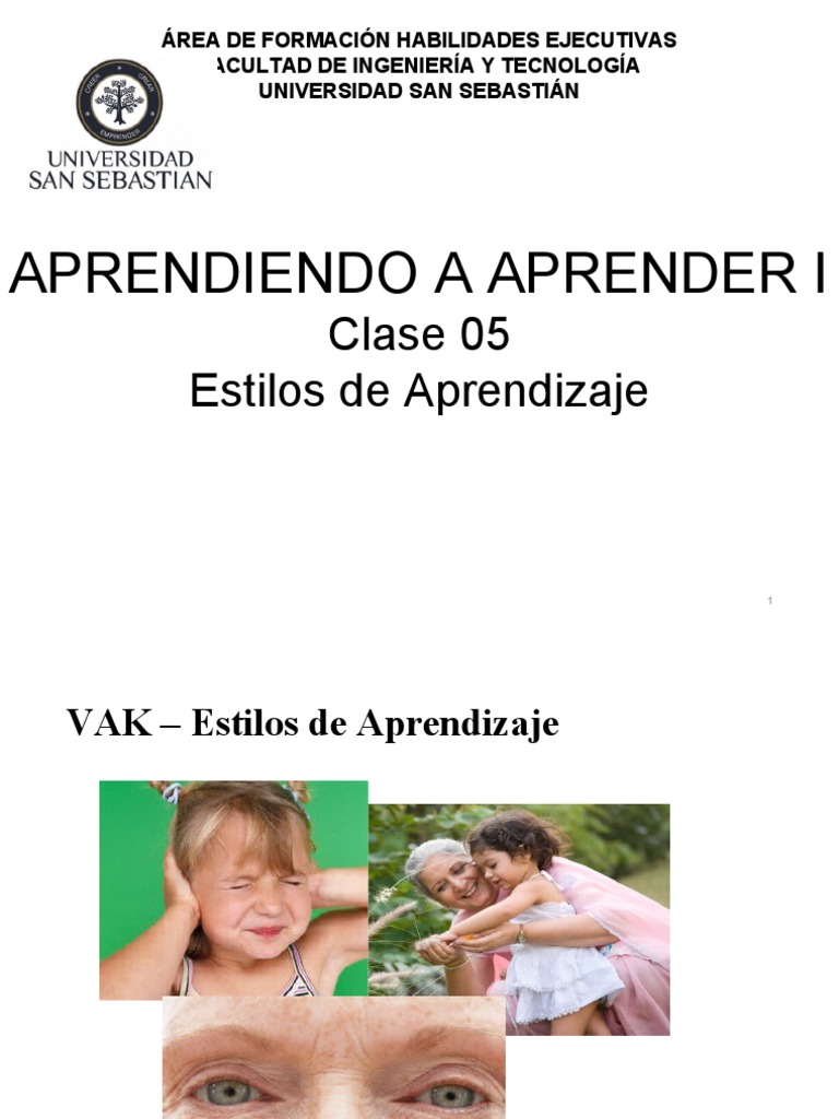 Clase 05 - PPT VAK Base Rev. 0 | PDF | Aprendiendo estilos | Teoría de ...