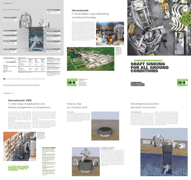 Herrenknecht Vertical Shaft Sinking Machines | PDF | Machines | Tunnel
