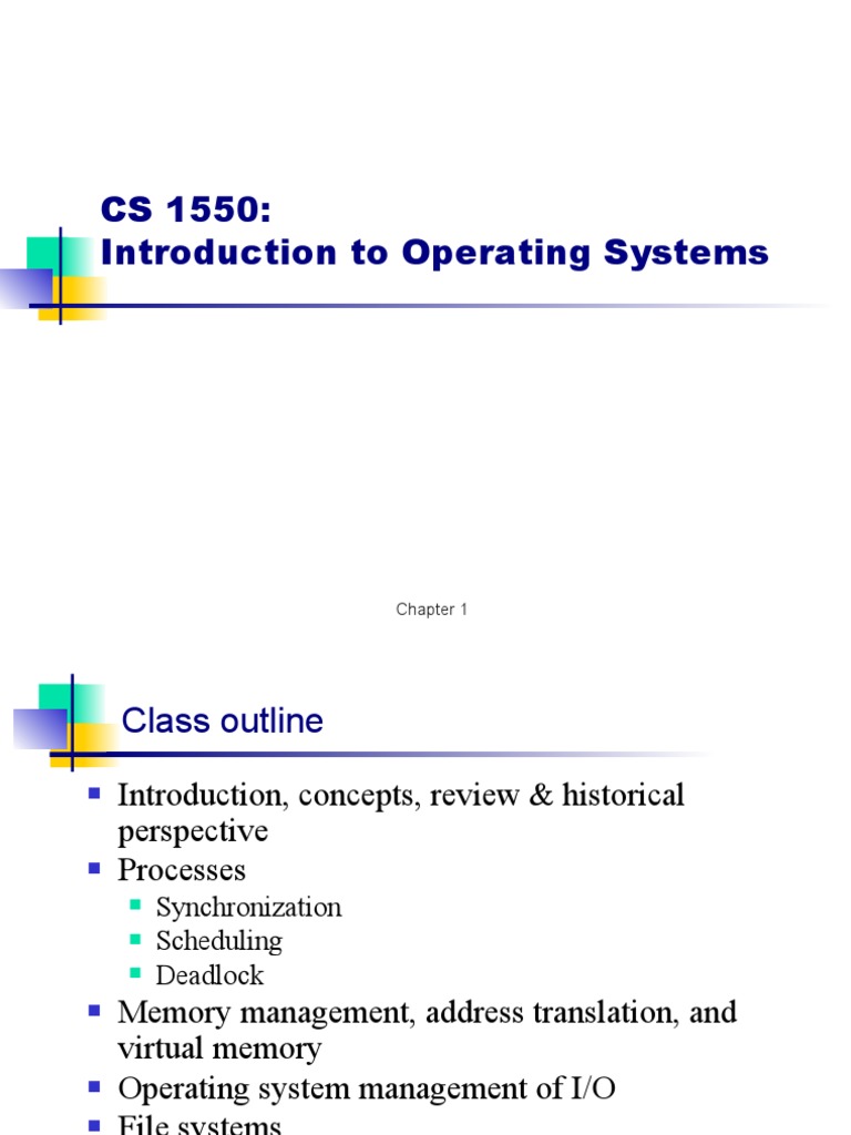 CS 1550: Introduction To Operating Systems | PDF | Operating System | Hard Disk Drive
