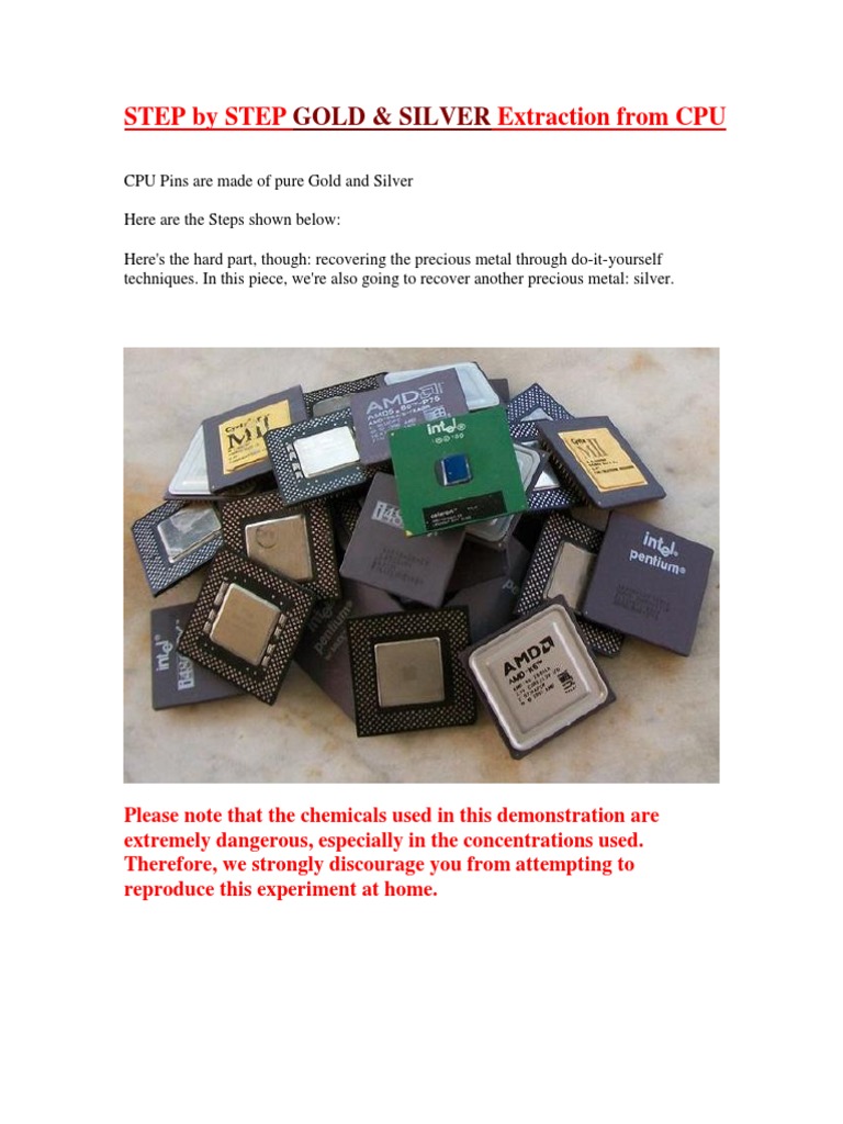 STEP by STEP CPU | PDF | Silver | Chlorine