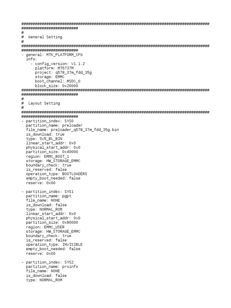 MT6737M Android Scatter | PDF | Computer Data | Computer Data Storage