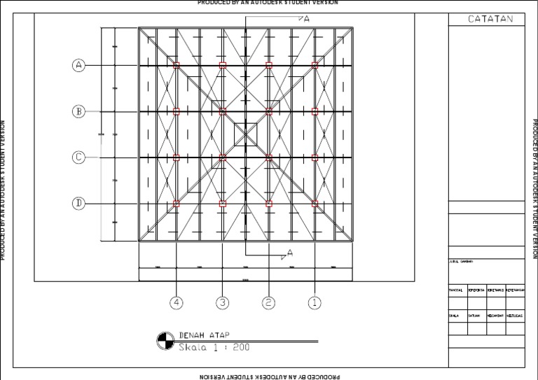 Denah Atap Autocad Design | PDF