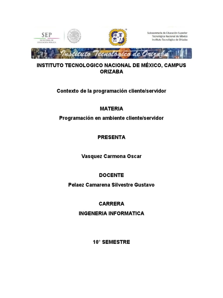 Contexto de La Programacion Cliente | PDF | Computación distribuída ...