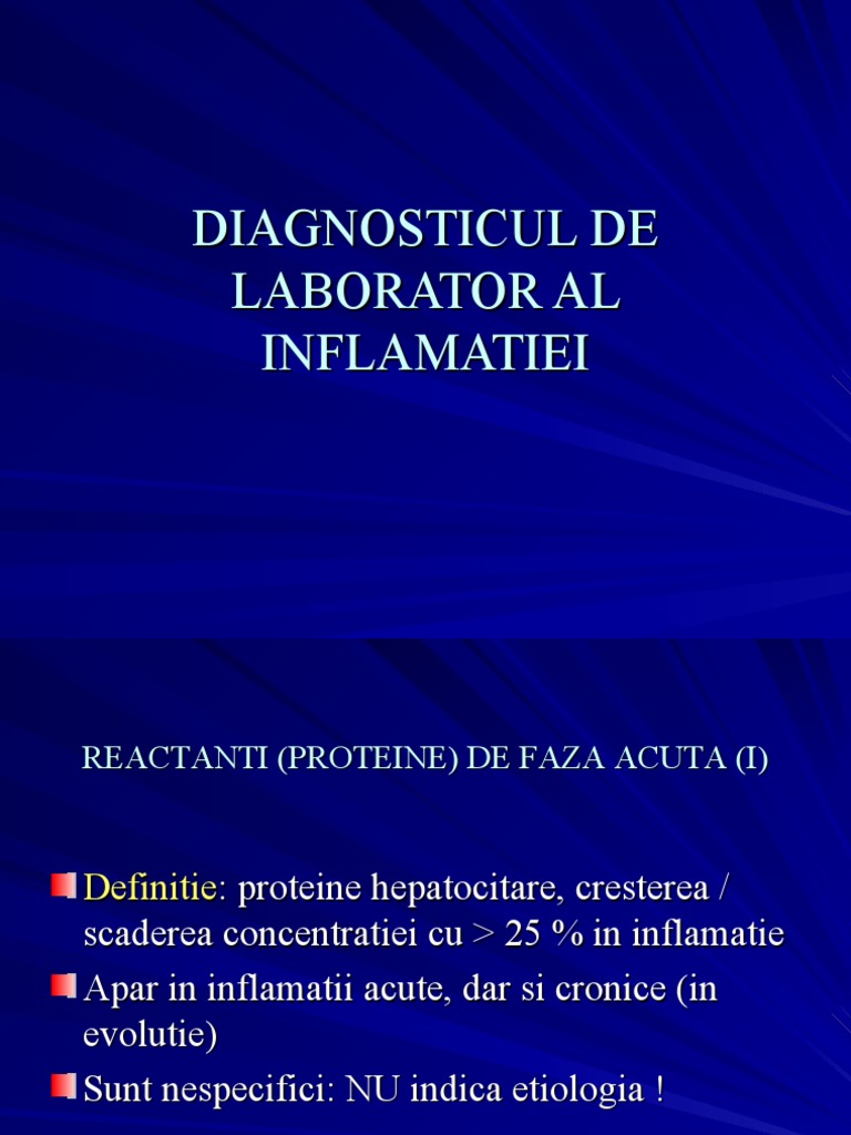 C. Constantinescu - DIAGNOSTICUL DE LABORATOR AL INFLAMATIEI | PDF