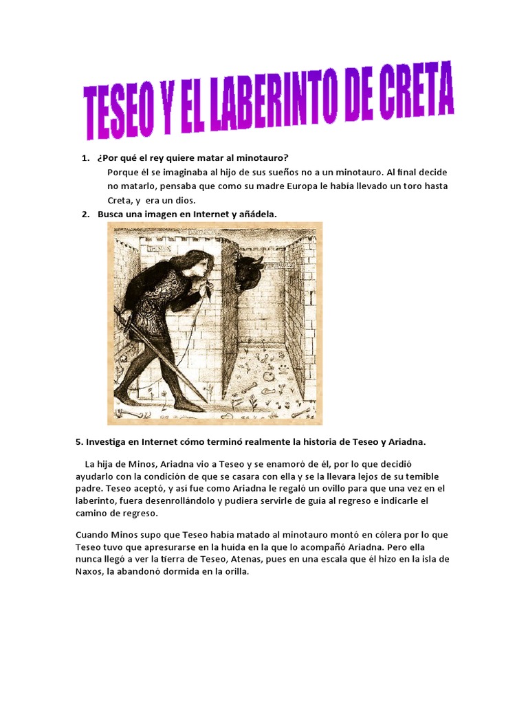 Teseo y El Laberinto de Creta | PDF