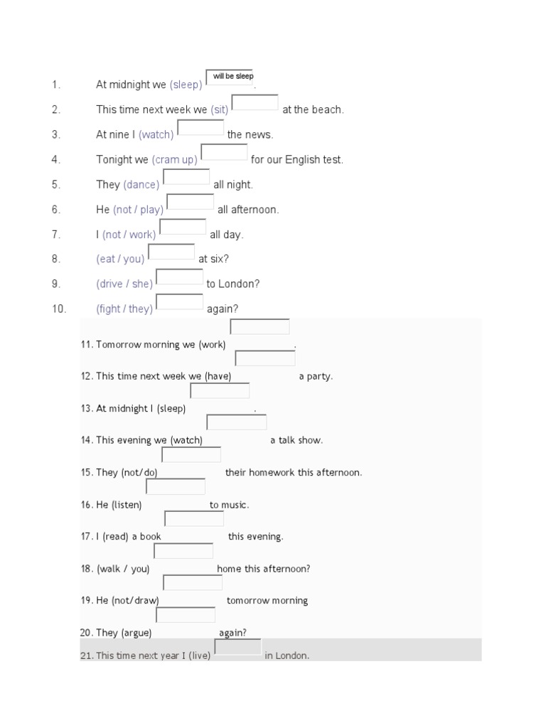(Sleep) (Sit) (Watch) (Cram Up) (Dance) (Not / Play) (Not / Work) (Eat ...