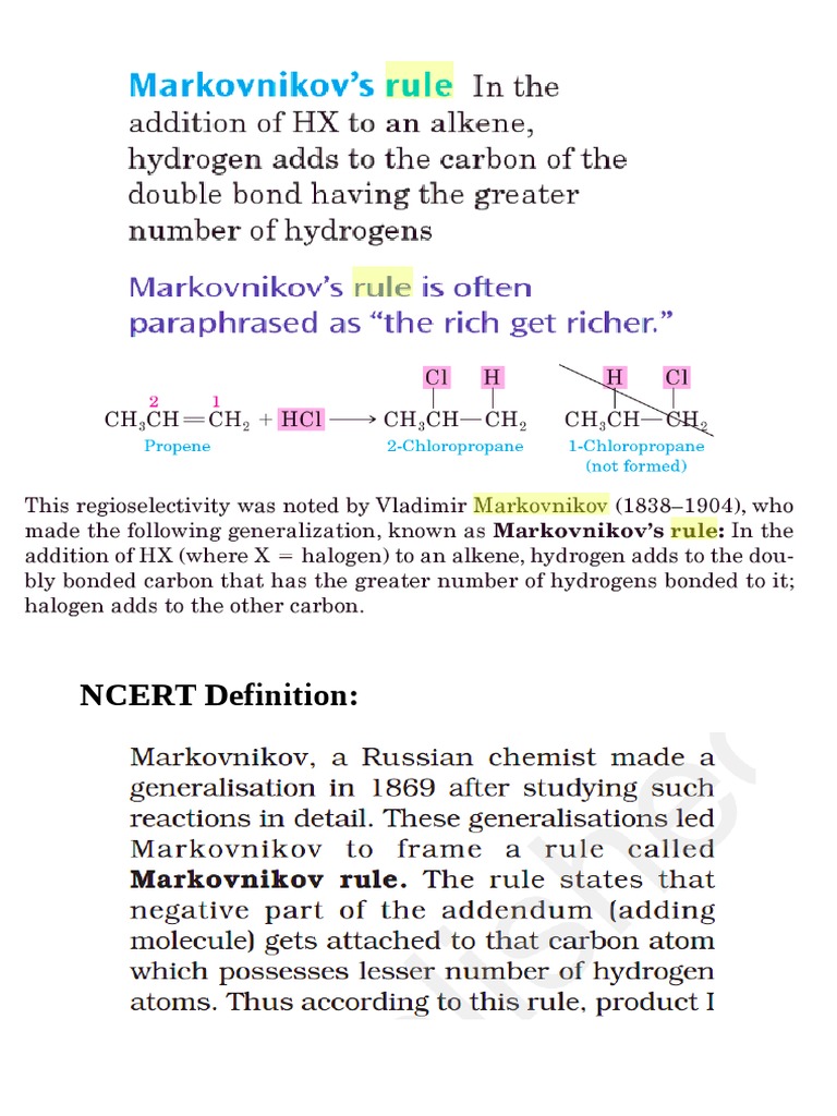 Markonikov Rule | PDF