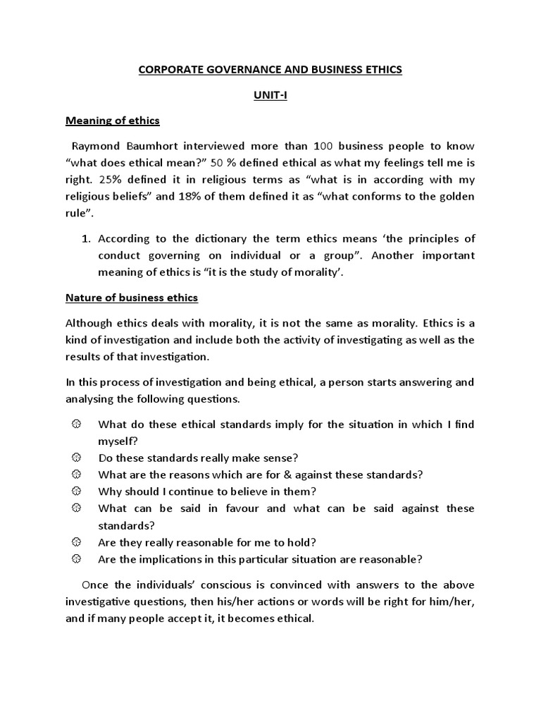 Business Ethics | PDF | Morality | Business Ethics