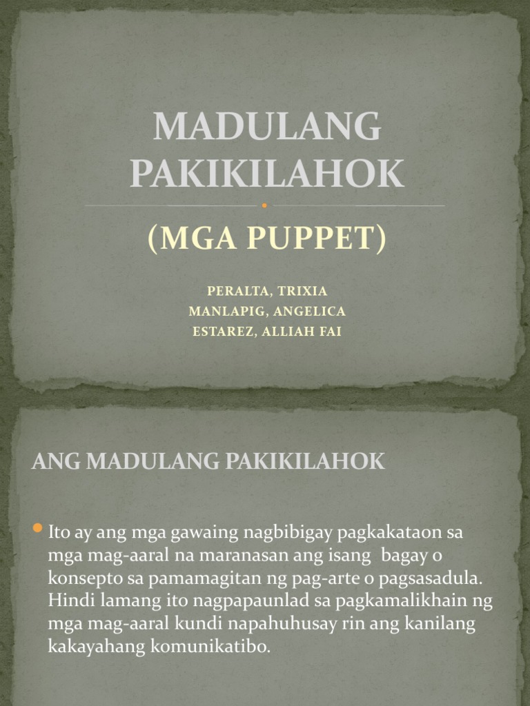 Mga-Puppet Bsedfilipino2 | PDF