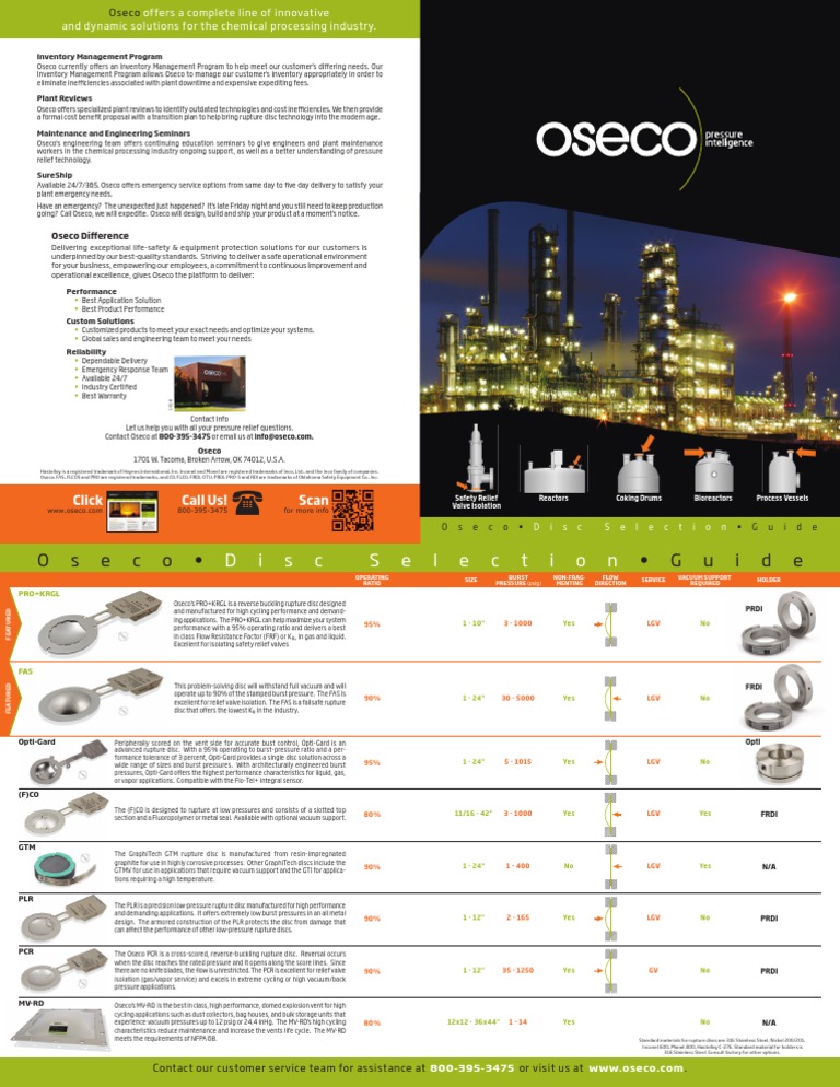 Click Call Us! Scan: Oseco Difference | PDF | Inventory | Mechanical ...