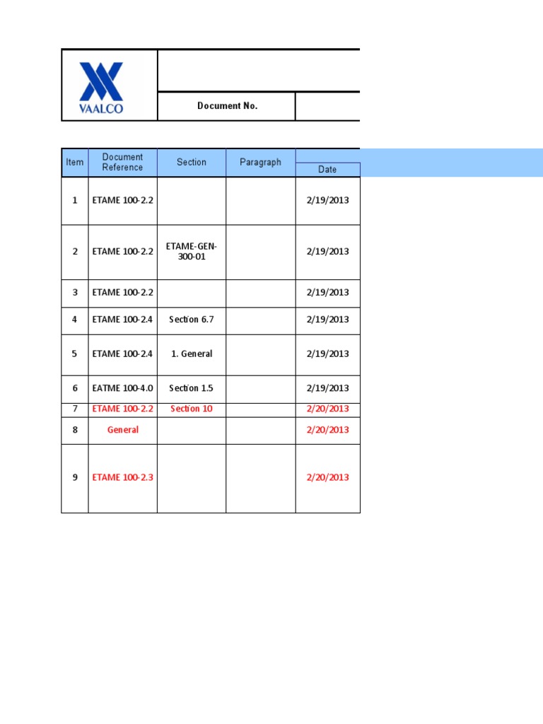 VAALCO - Clarification Log 2-20-13 | PDF | Underwater Diving | Mechanical Engineering