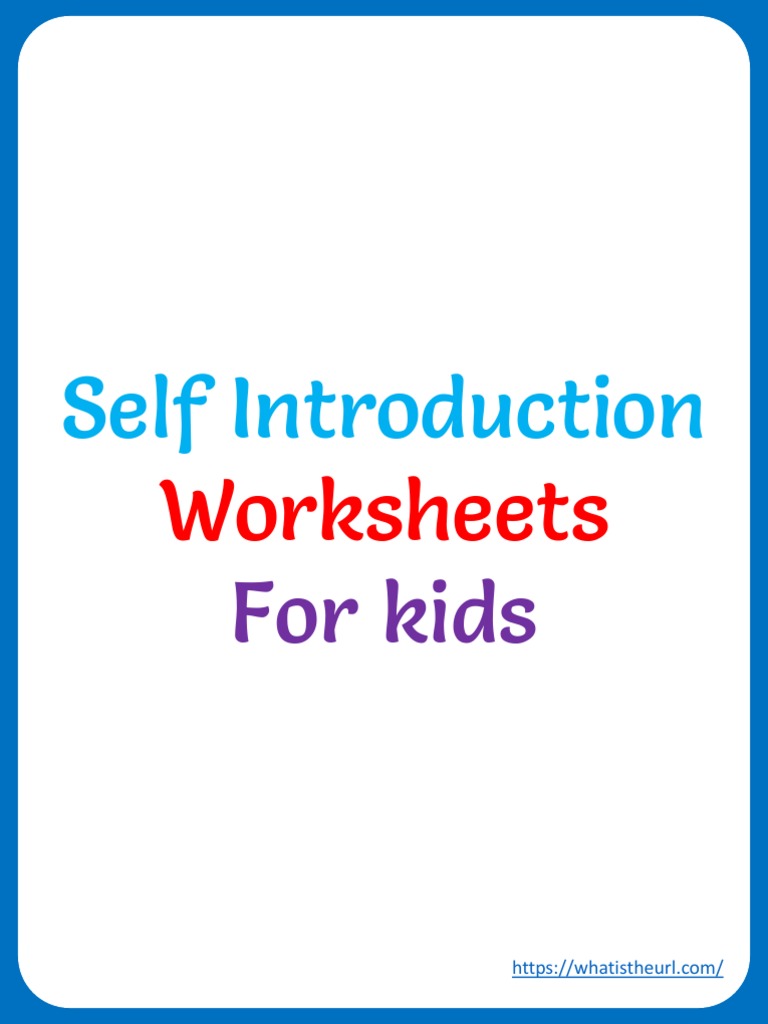 Self Introduction: Worksheets | PDF